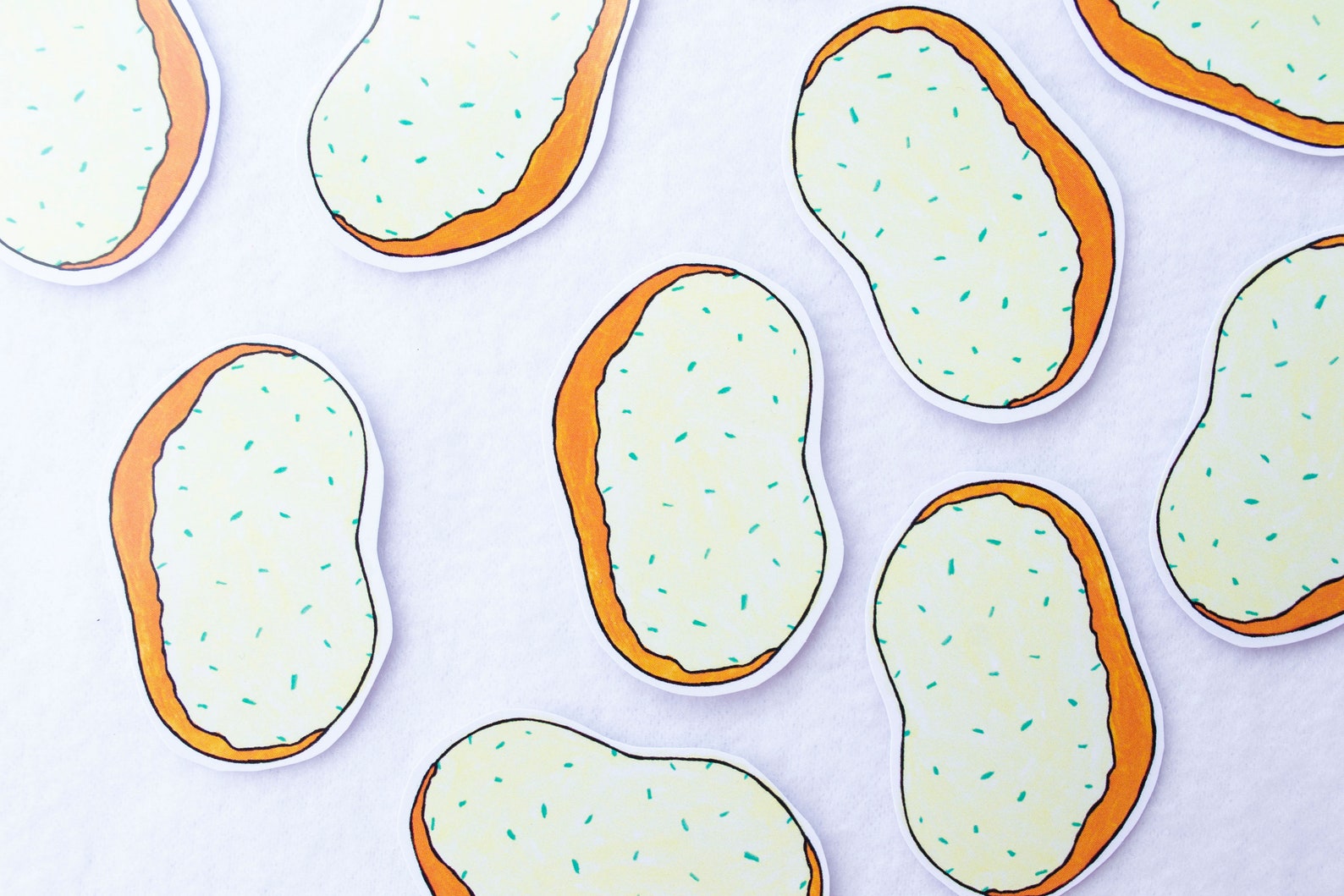 Garlic Bread Sticker Cute Kawaii Fun Food Stickers Stationary | Etsy