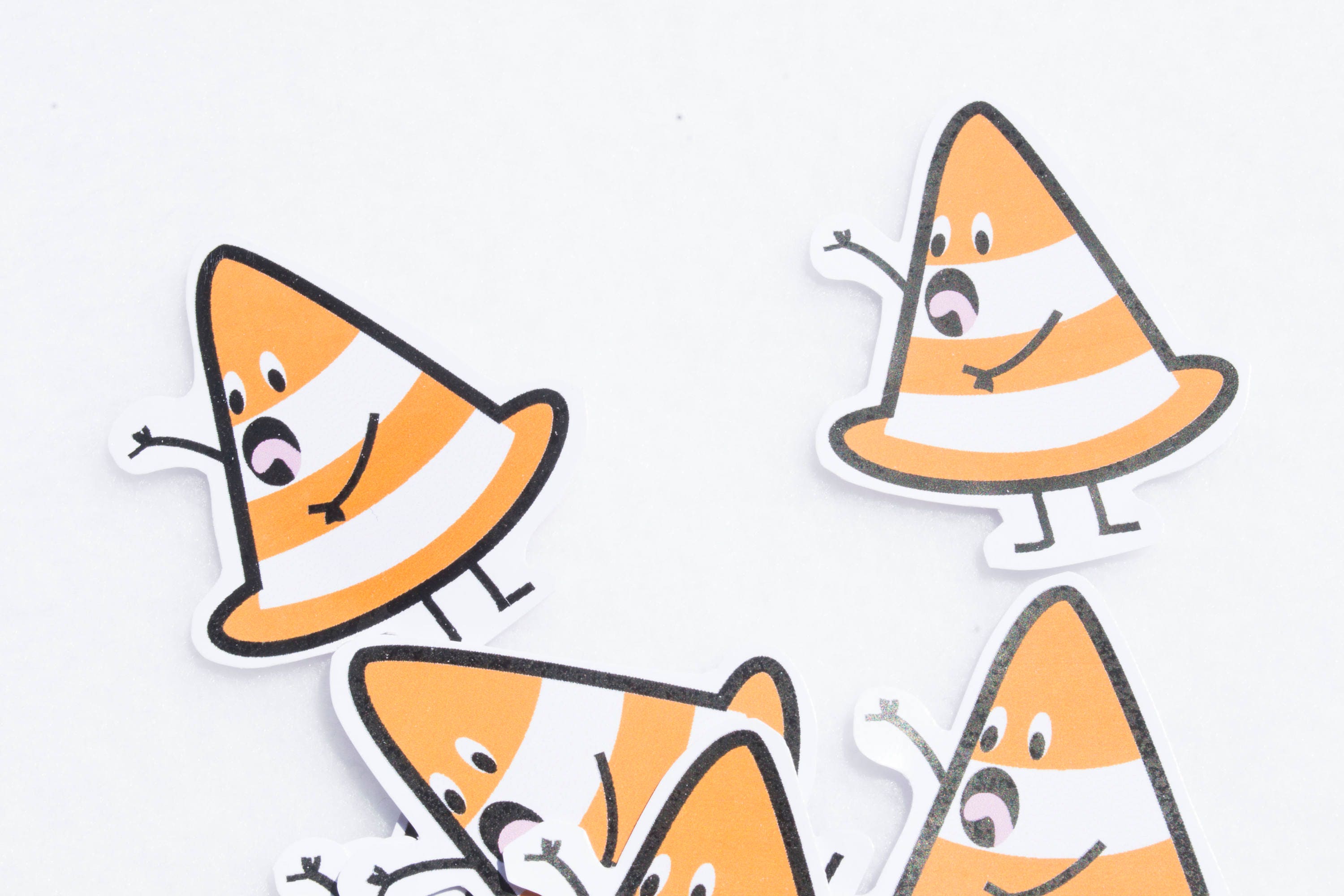 Shocked Traffic Cone Sticker Handmade Gift Ideas Cute Kawaii | Etsy