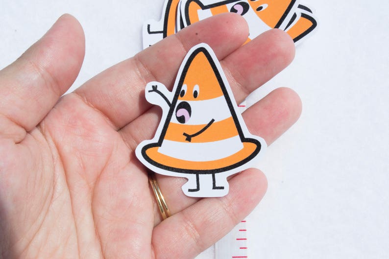 Shocked Traffic Cone Sticker Handmade Gift Ideas Cute Kawaii - Etsy
