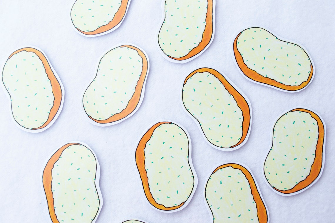 Garlic Bread Sticker Cute Kawaii Fun Food Stickers Stationary | Etsy