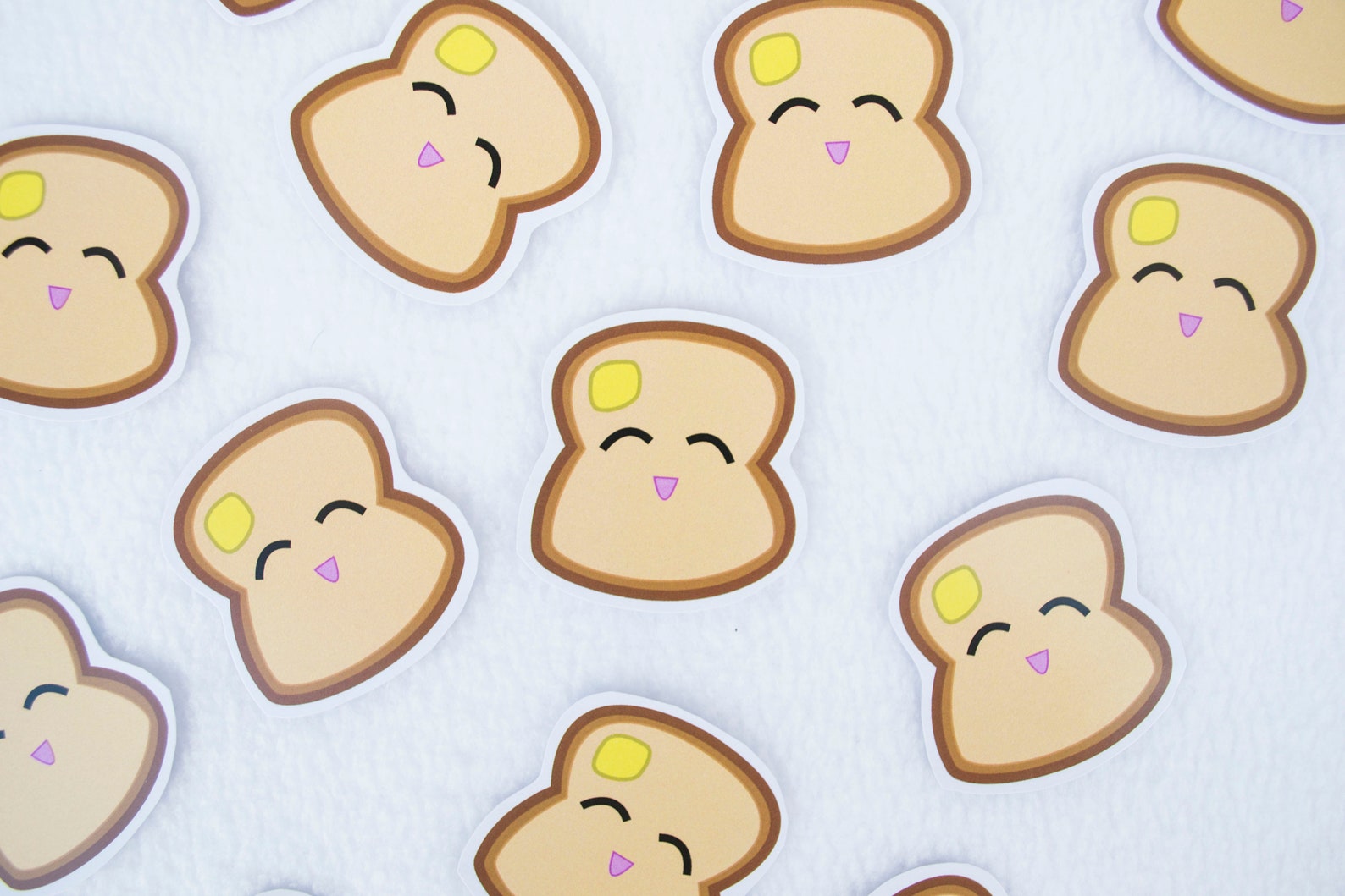 Cute Buttery Toast Sticker Food Foodie Handmade Anime Cartoon | Etsy