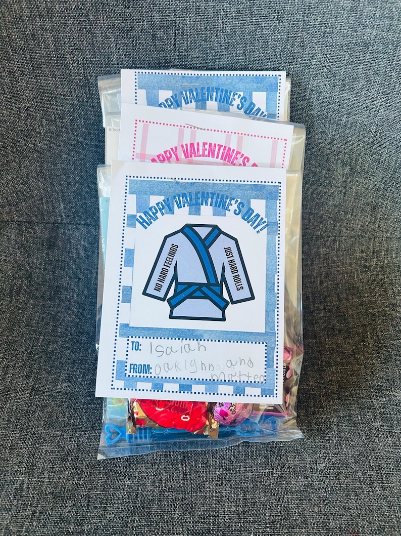 Jiu Jitsu Valentine's Day Cards | BJJ Kids Valentines (digital Download ...