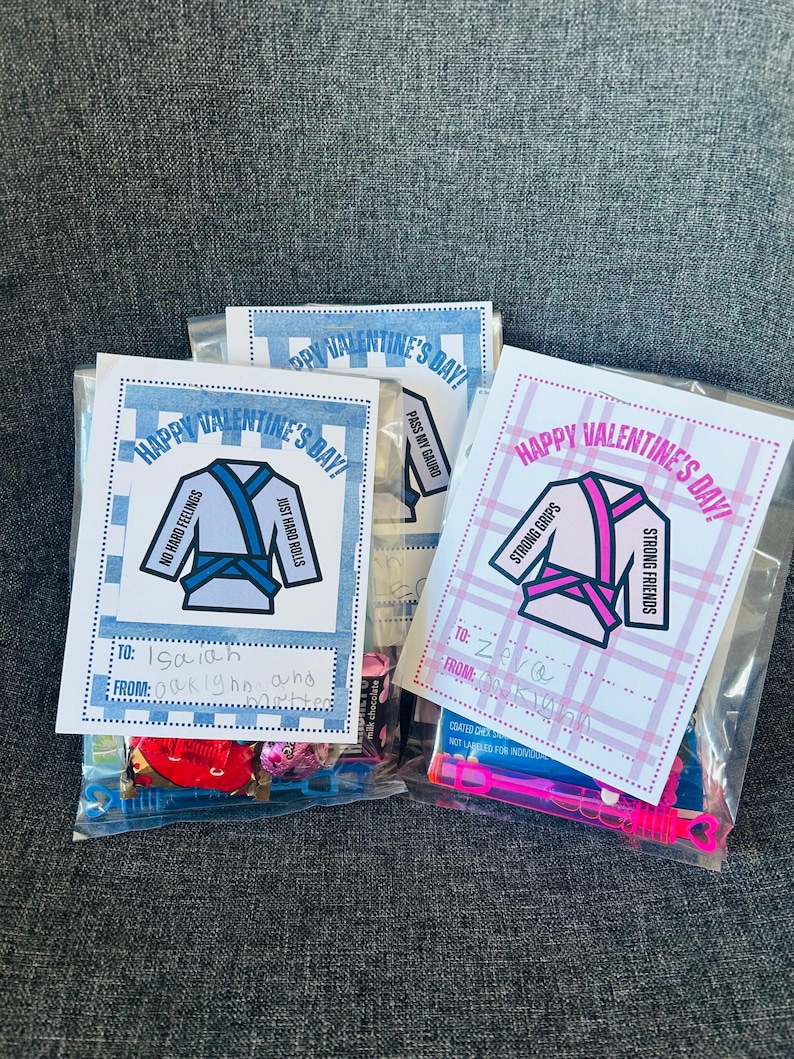Jiu Jitsu Valentine's Day Cards | BJJ Kids Valentines (digital Download ...