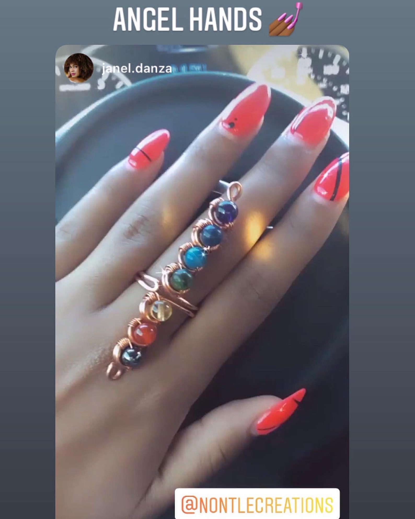 Authentic Chakra Ring, Copper & Crystal Chakra Wand Ring, Chakra ...