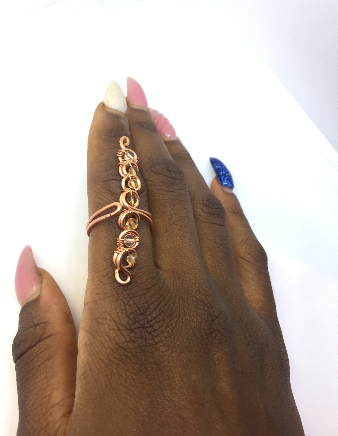 Rose Quartz Copper Ring , Rose Quartz Jewelry, Taurus Jewelry , Zodiac ...