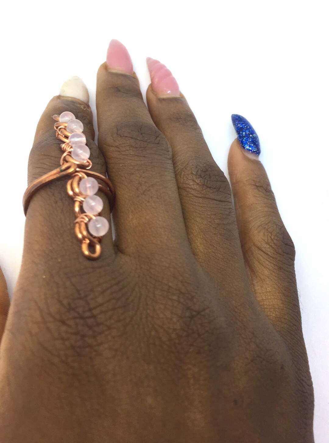 Rose Quartz Copper Ring , Rose Quartz Jewelry, Taurus Jewelry , Zodiac ...