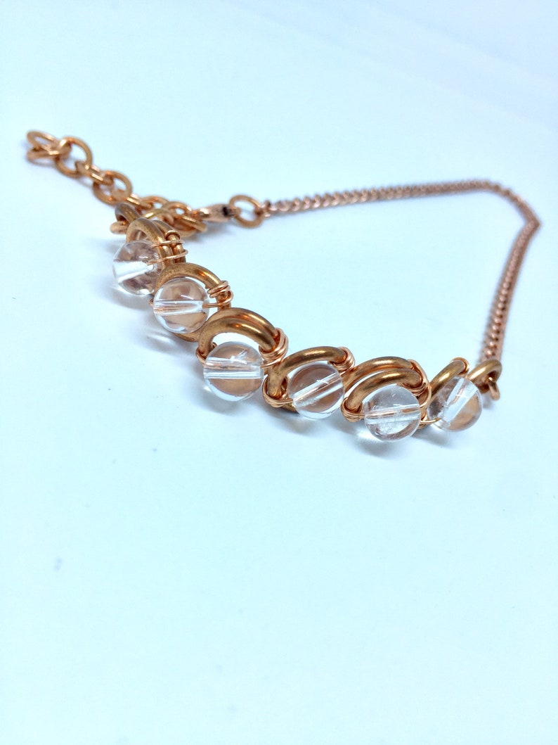 Copper Crystal Anklet Copper Anklets Ankle Jewelry - Etsy