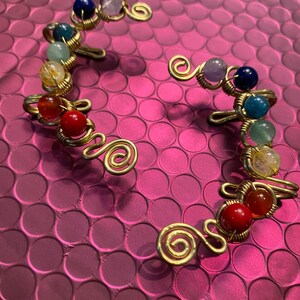Gold Chakra Ear Cuff, Brass Ear Cuff, Crystal Ear Cuff , Chakra Jewelry ...