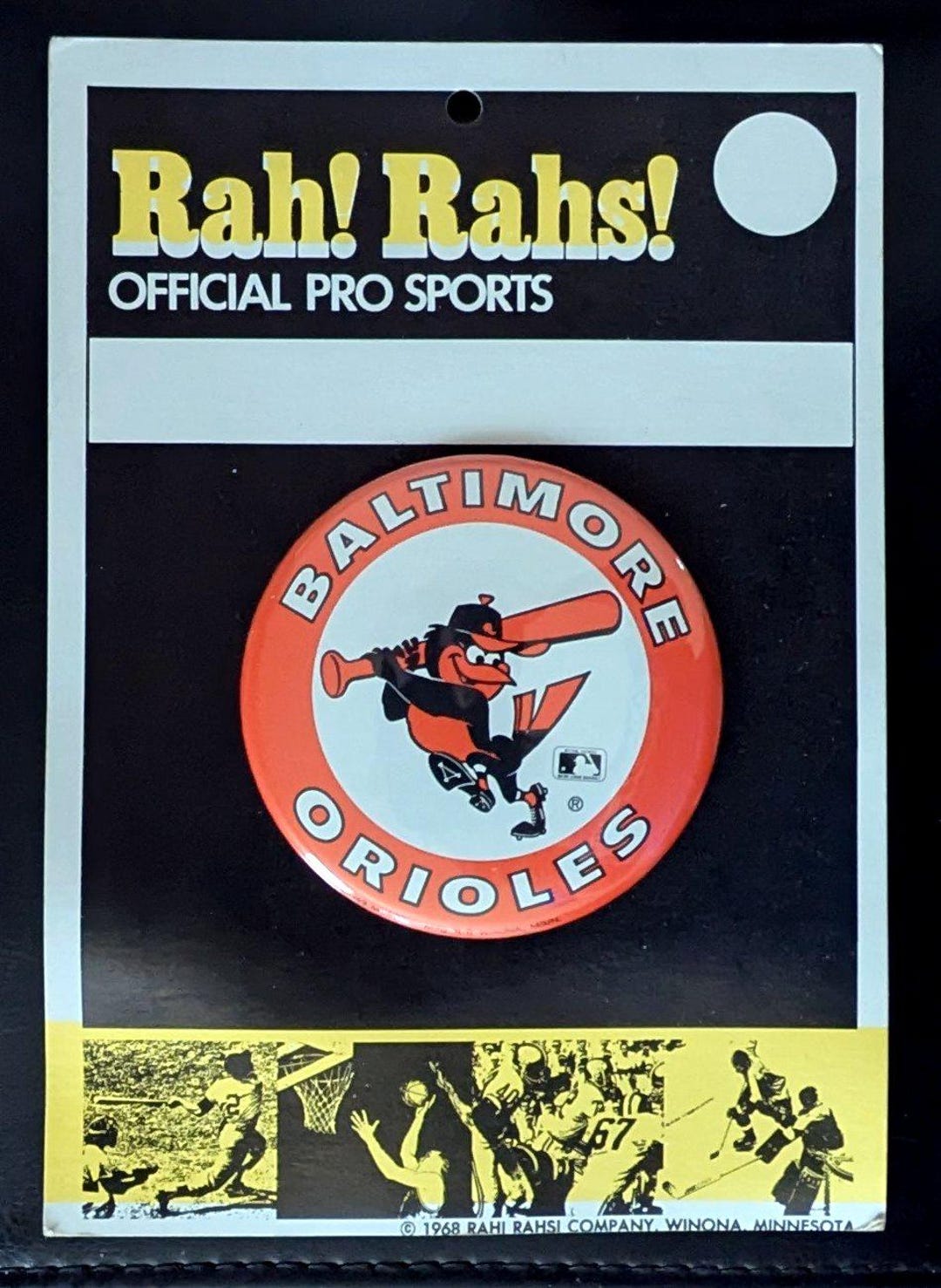 1968 Rah Rahs Baltimore Orioles 3" Pin Pinback Button - Etsy