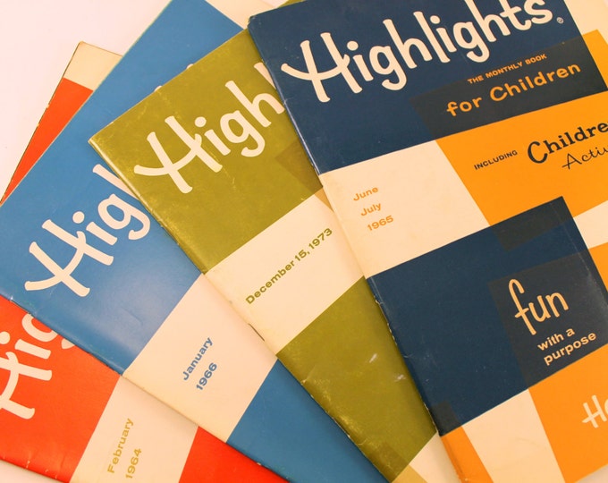 Vintage Magazines "highlights - the Monthly Book for Children" 1960s ...