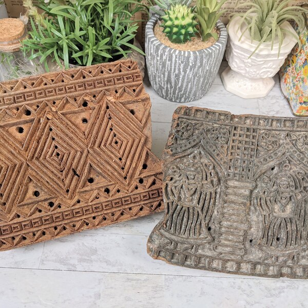 Carved Wood Block - Etsy