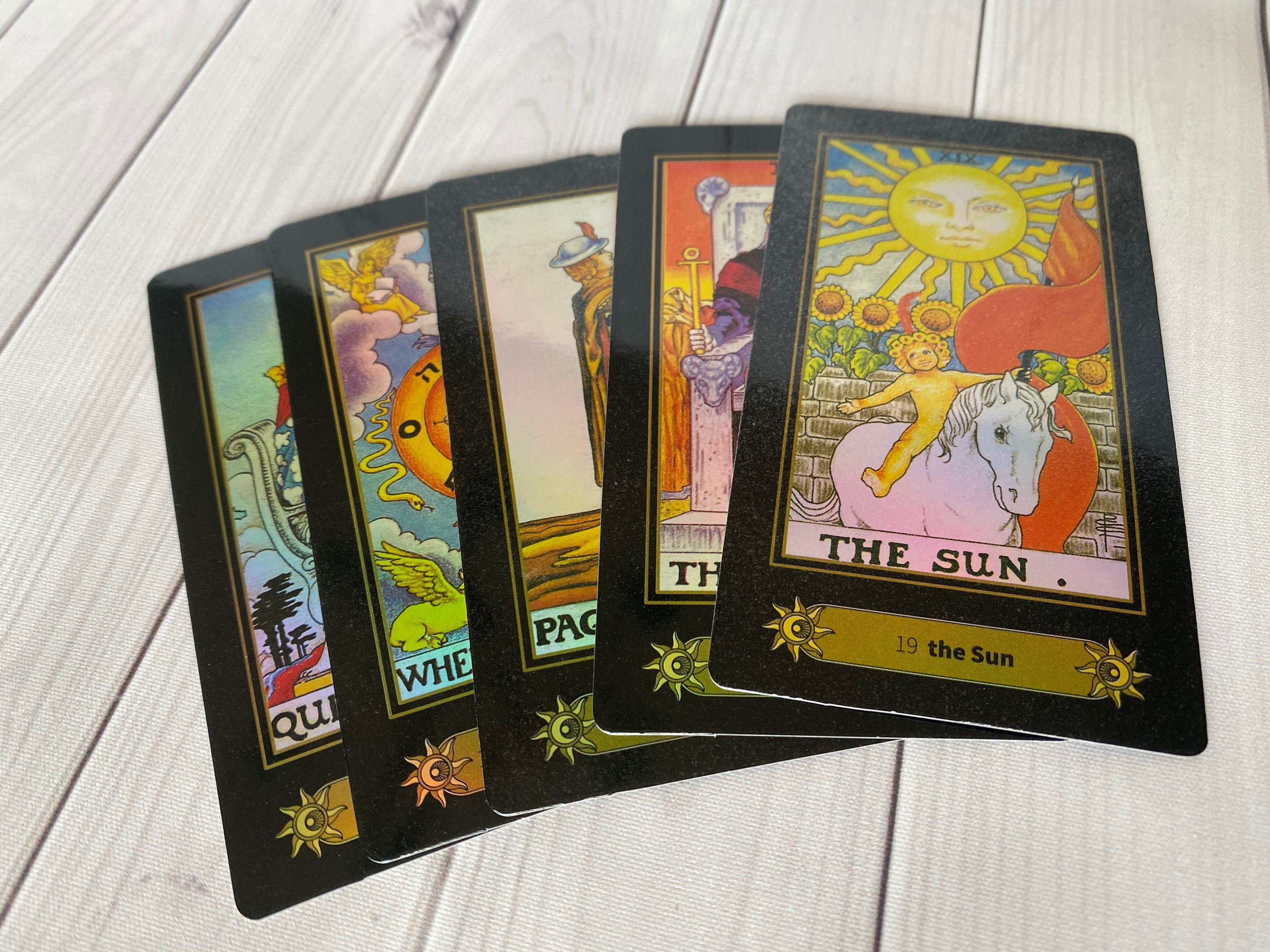 78 Holographic Cards Tarot Deck Set Future Telling Card Board | Etsy