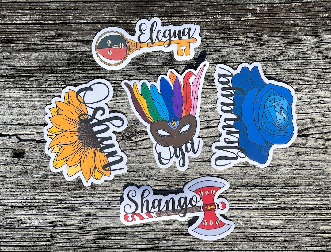 Santeria Santo Santero Stickers, Oshun Decal, Yemaya Sticker, Shango ...