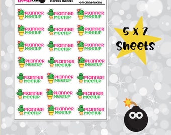 Vinyl Planner Meetup Removable Planner Stickers | Etsy