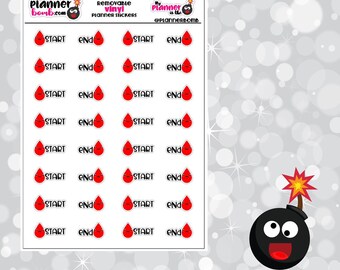 Start End Stickers - Etsy