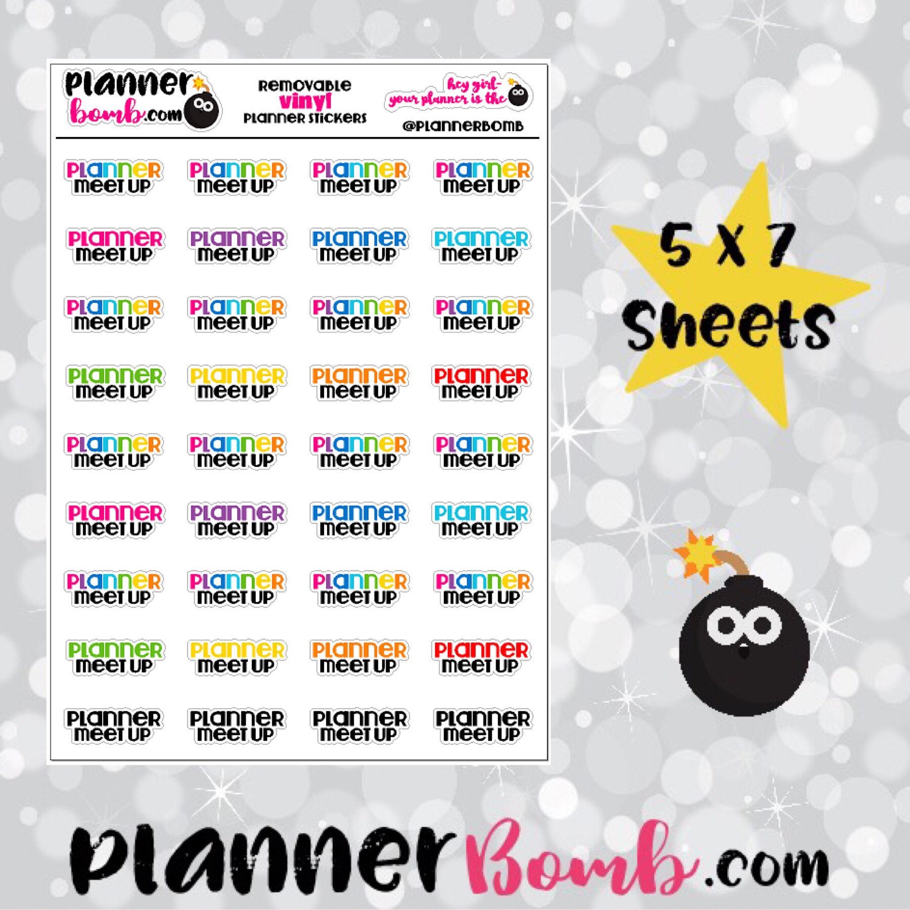 Vinyl Planner Meetup Removable Planner Stickers | Etsy