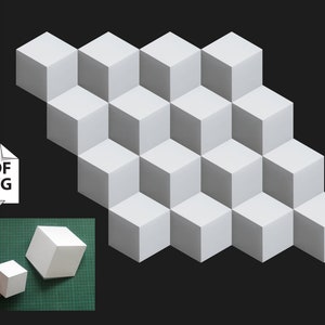 Wall Tile DIY Papercraft Template Easy Decoration Mosaic Geometric ...