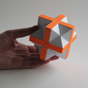 Papercraft Knot "cross" 3D Interlocking Burr Puzzle Interactive Object ...