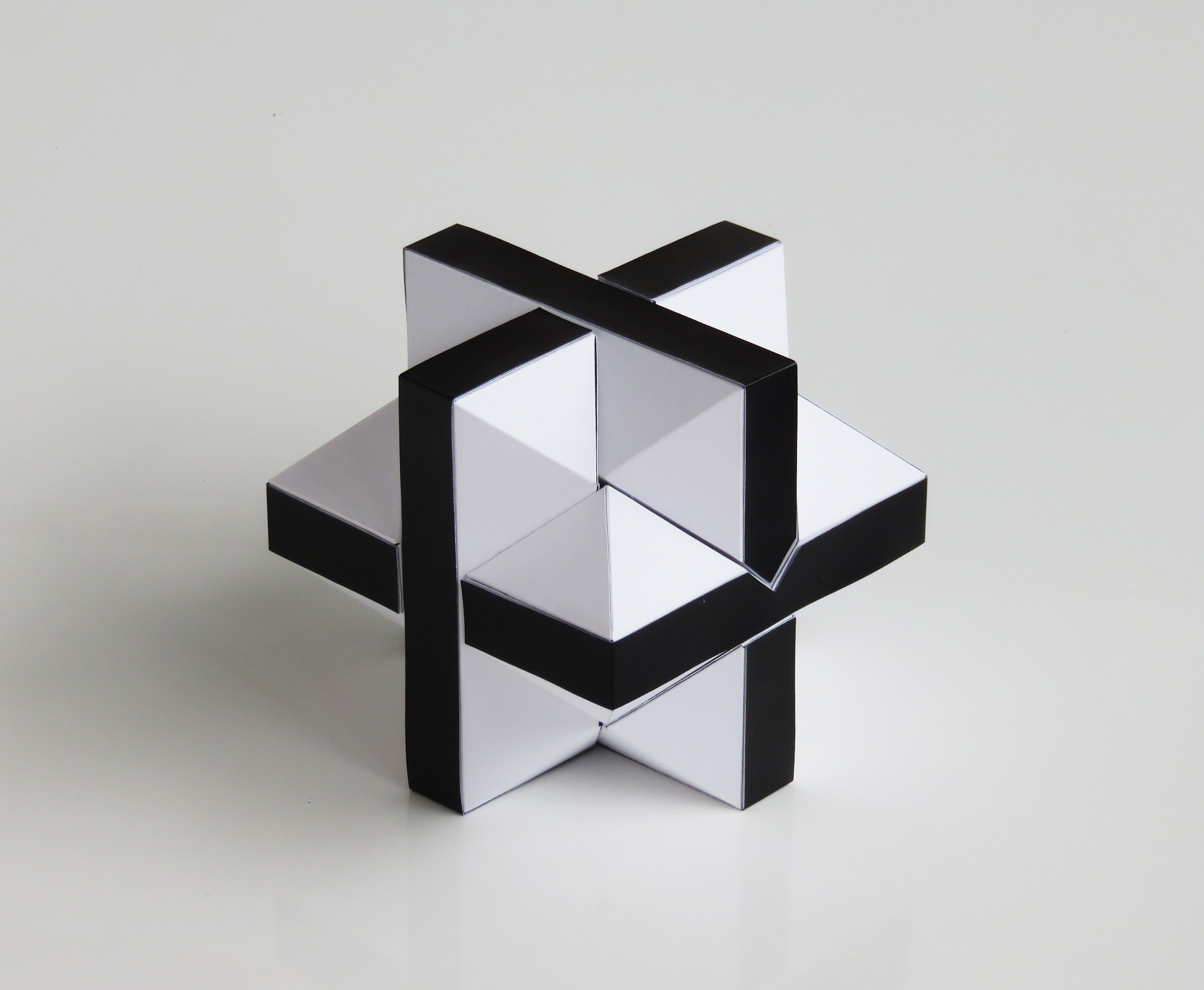 Papercraft Knot cross 3D Interlocking Burr Puzzle - Etsy Australia