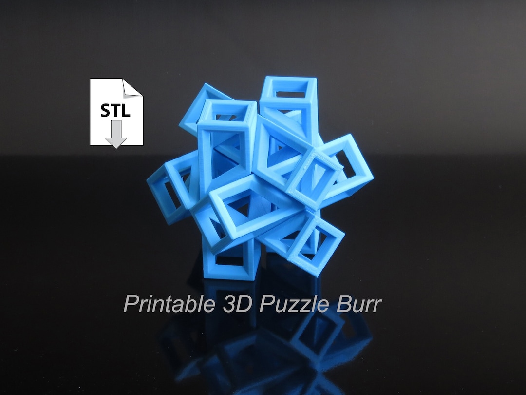 3D Print File for Burr Puzzle 3d Printer Knot Digital Download Light ...