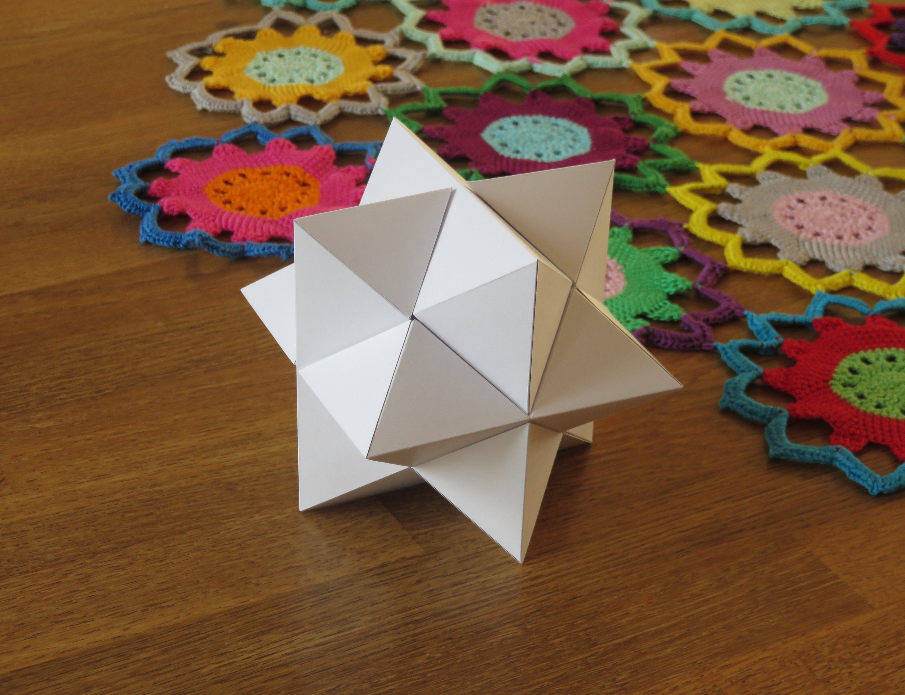 Papercraft Knot "star" Interlocking Burr Puzzle Interactive Object ...
