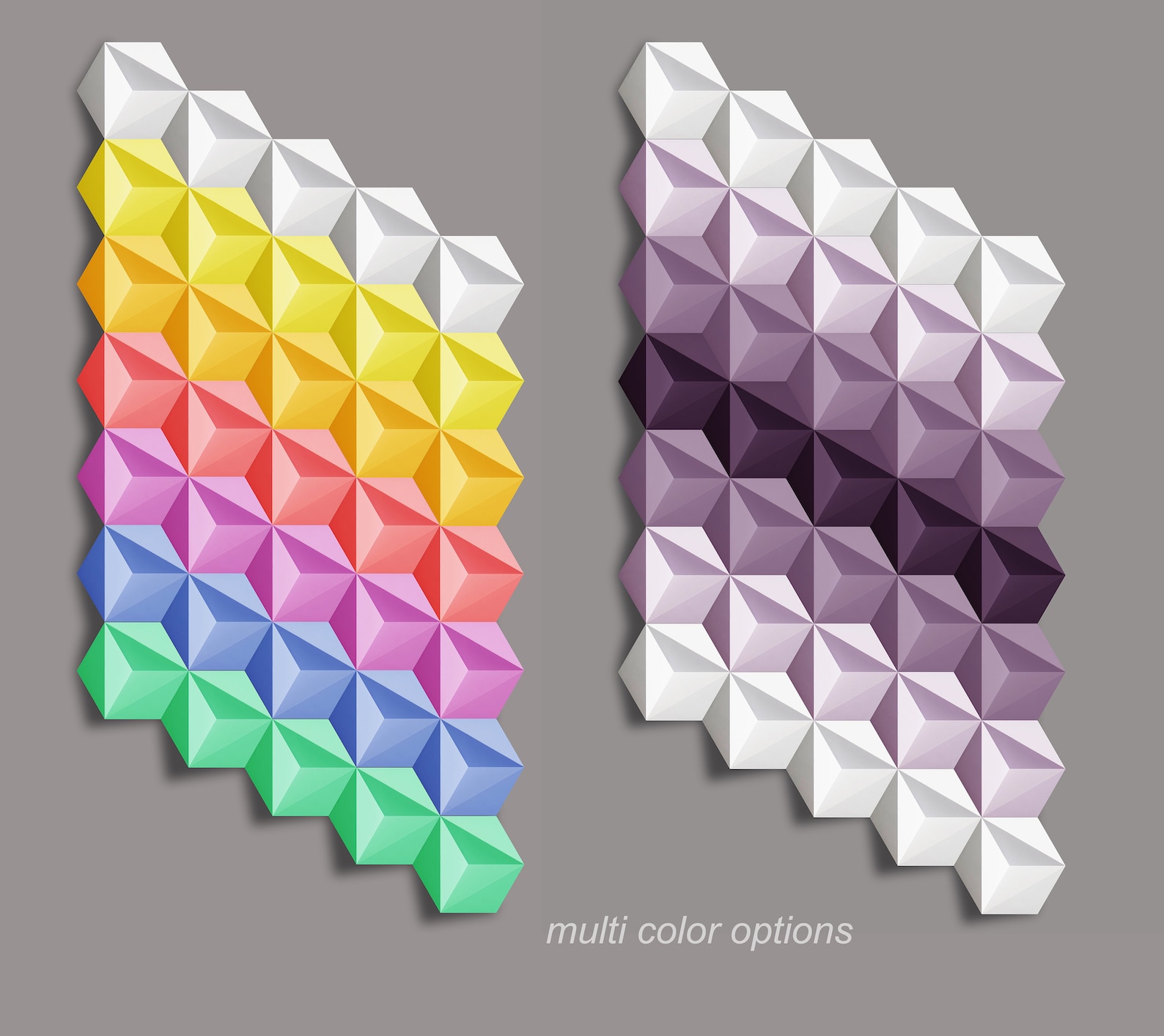 Papercraft Wall Decor Easy DIY Tile Hexagon Escher Mosaic Geometric ...
