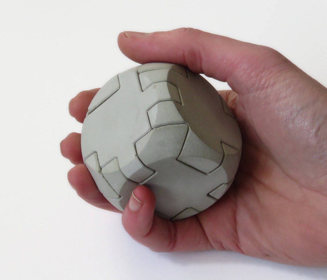 Concrete Puzzle “dice” Concrete Cement Cube Gray 3D Gift Architect ...