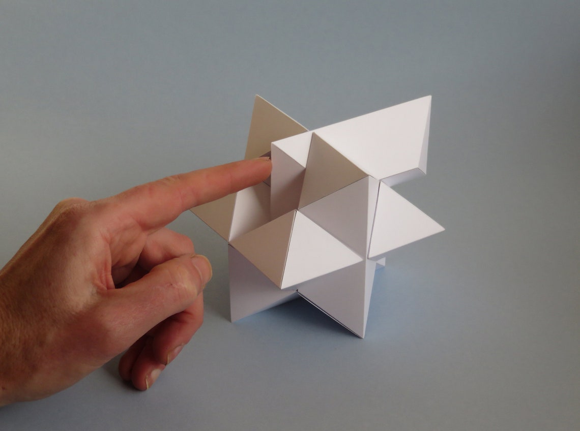 Papercraft Knot "star" Interlocking Burr Puzzle Interactive Object ...