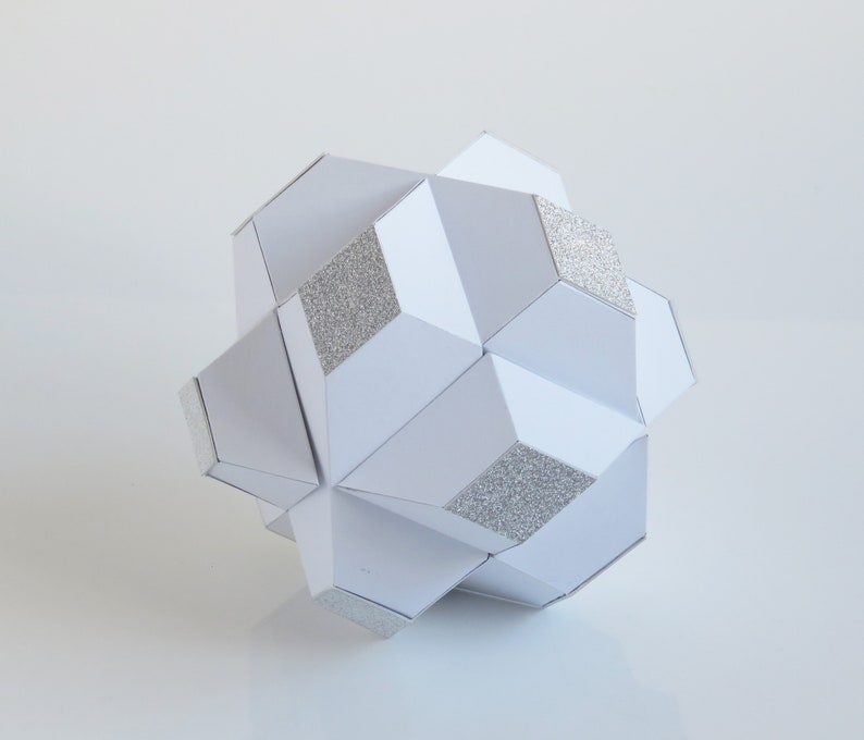 Papercraft Knot diamond 3D Interlocking Burr - Etsy