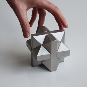 Papercraft Knot "cross" 3D Interlocking Burr Puzzle Interactive Object ...