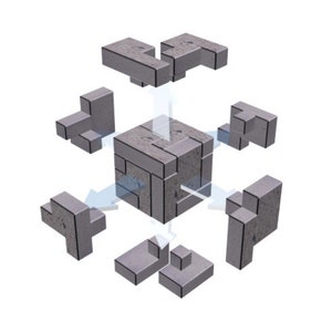 3 Concrete Puzzles “cube” Cement Puzzle Home Decor 3D Gift Architect ...