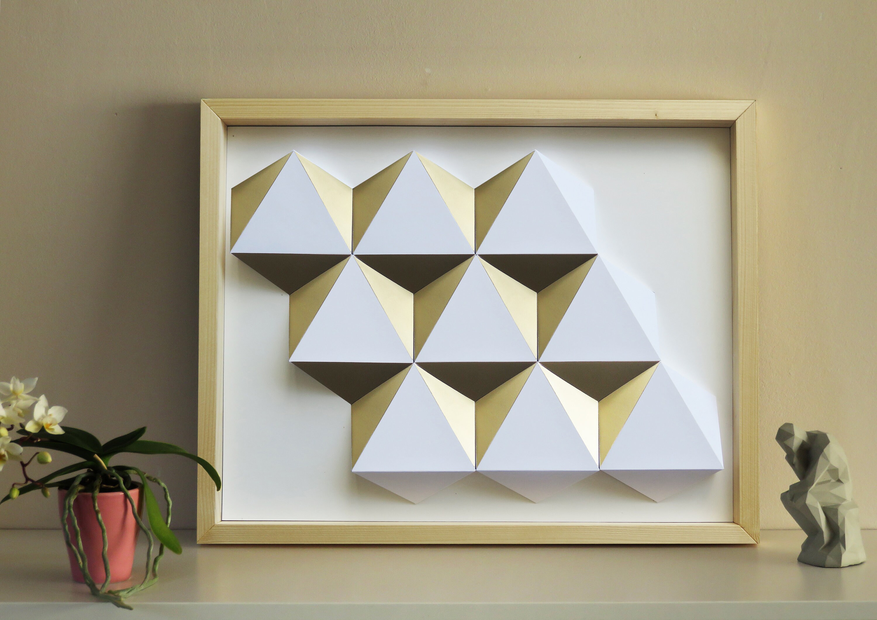 Papercraft Easy DIY Expandable Wall Tile Hexagon Escher Mosaic ...
