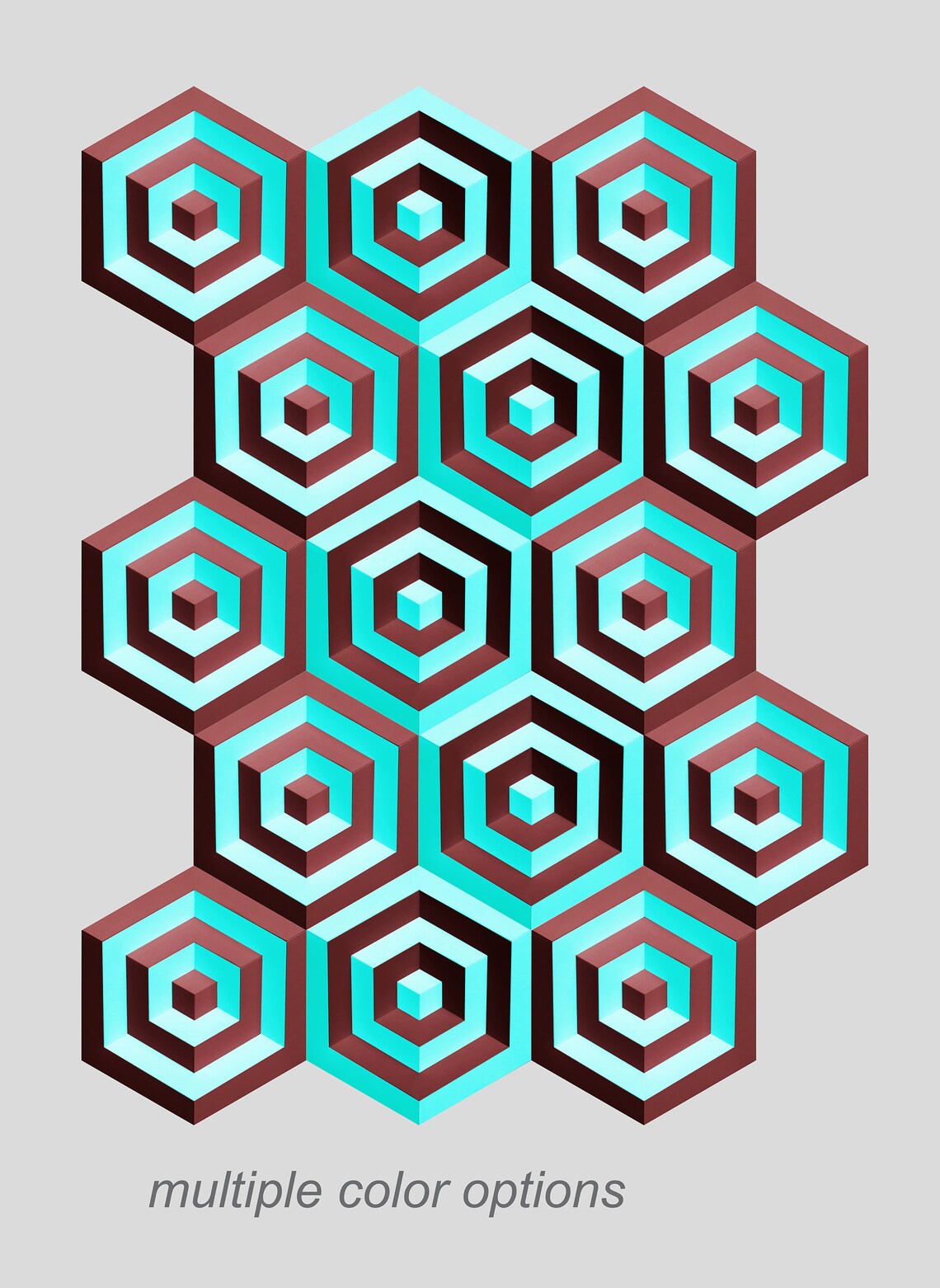 Papercraft Easy DIY Wall Tile Hexagon Escher Stairs Mosaic Geometric ...