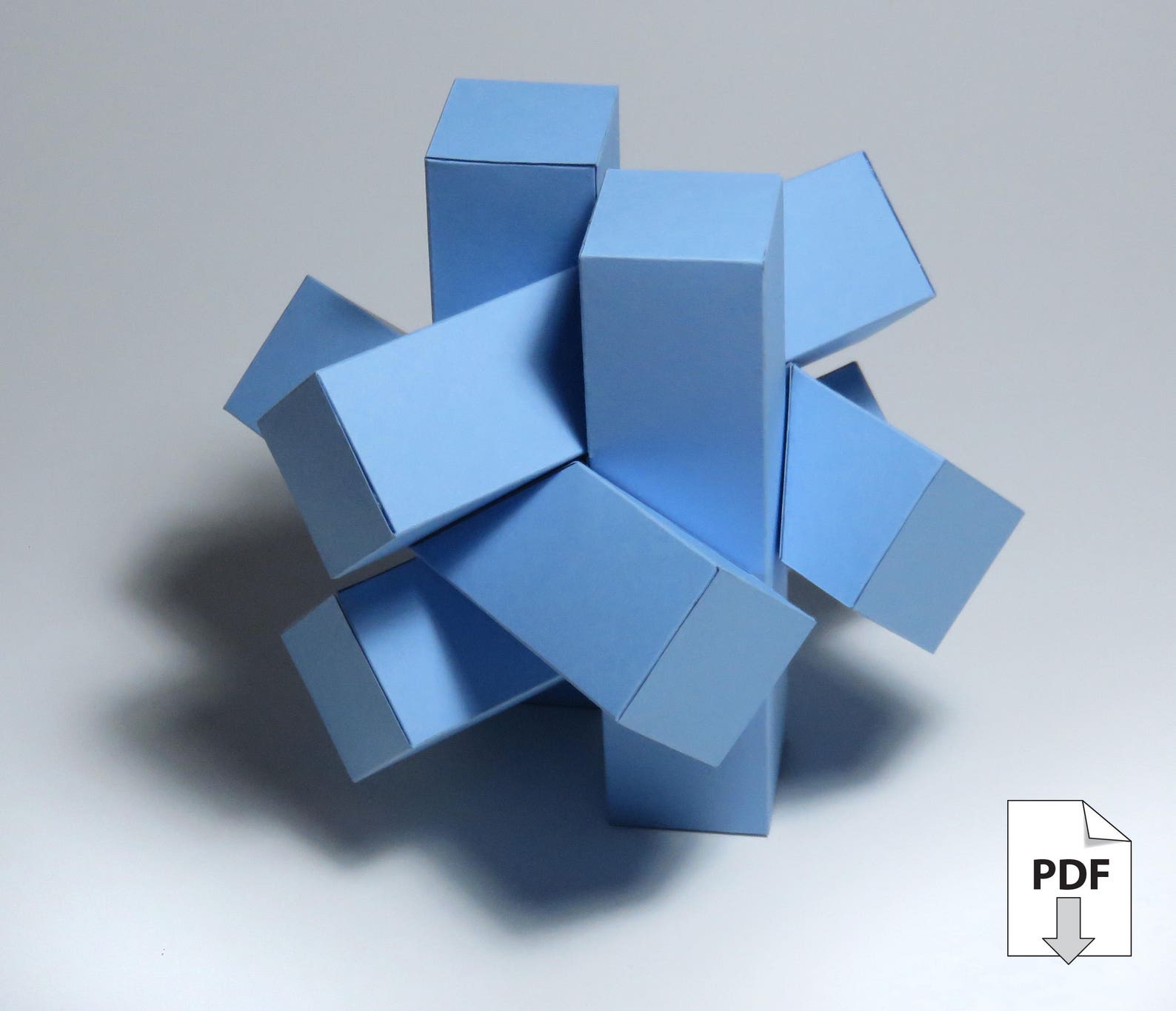 Papercraft Knot "classic Slim" Interlocking Burr Puzzle Interactive ...