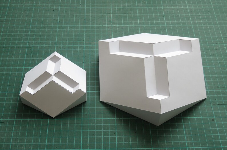 Papercraft Easy DIY Wall Tile Hexagon Escher Stairs Mosaic Geometric ...