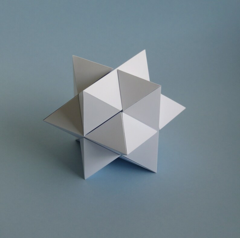 Papercraft Knot star Interlocking Burr Puzzle - Etsy