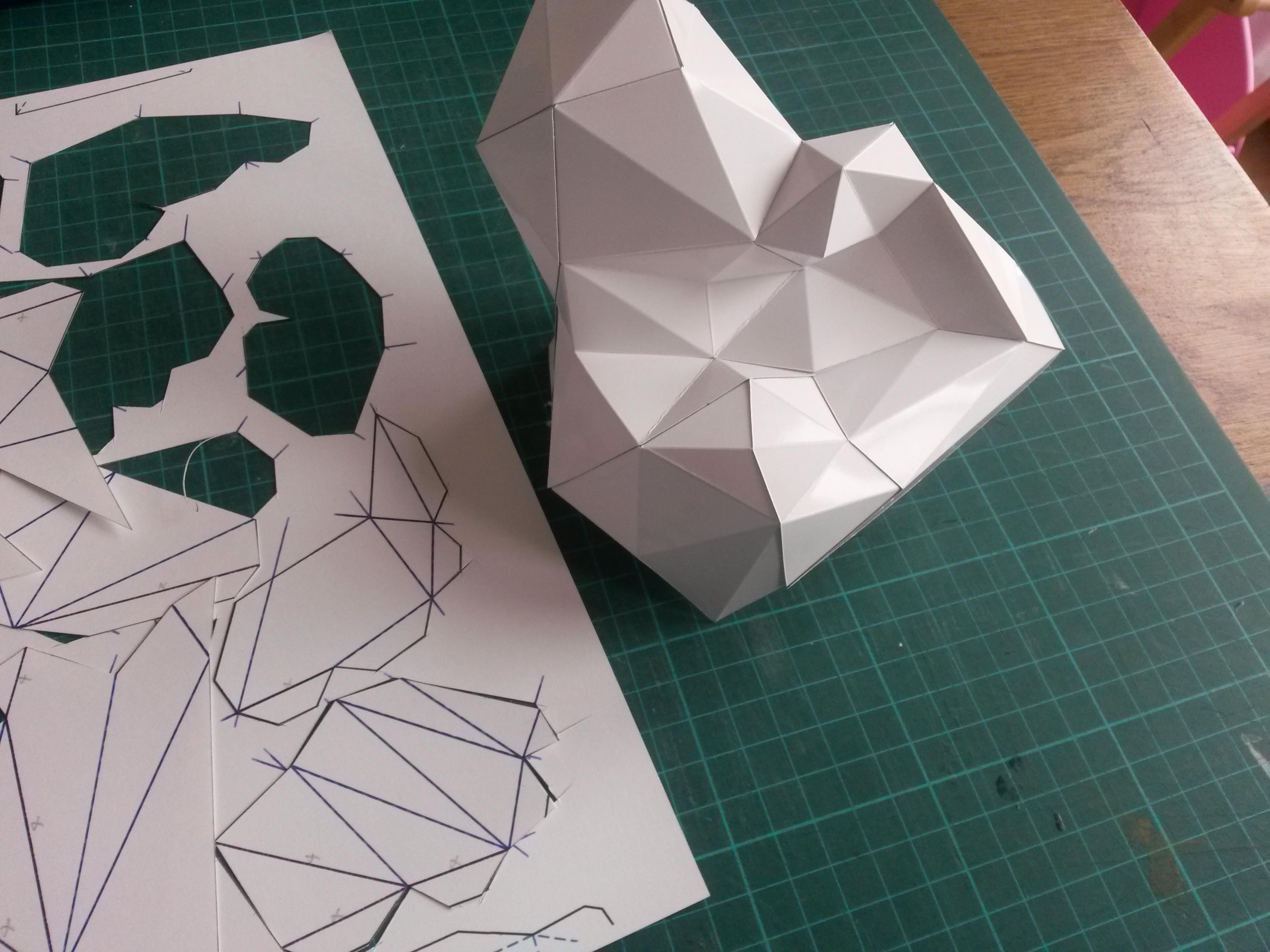 Papercraft Thinker Statue Rodin "the Thinker" 3D PDF SVG Template Low ...