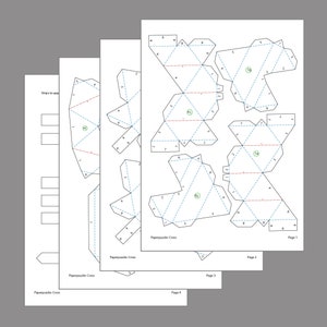 Papercraft Knot "cross" 3D Interlocking Burr Puzzle Interactive Object ...