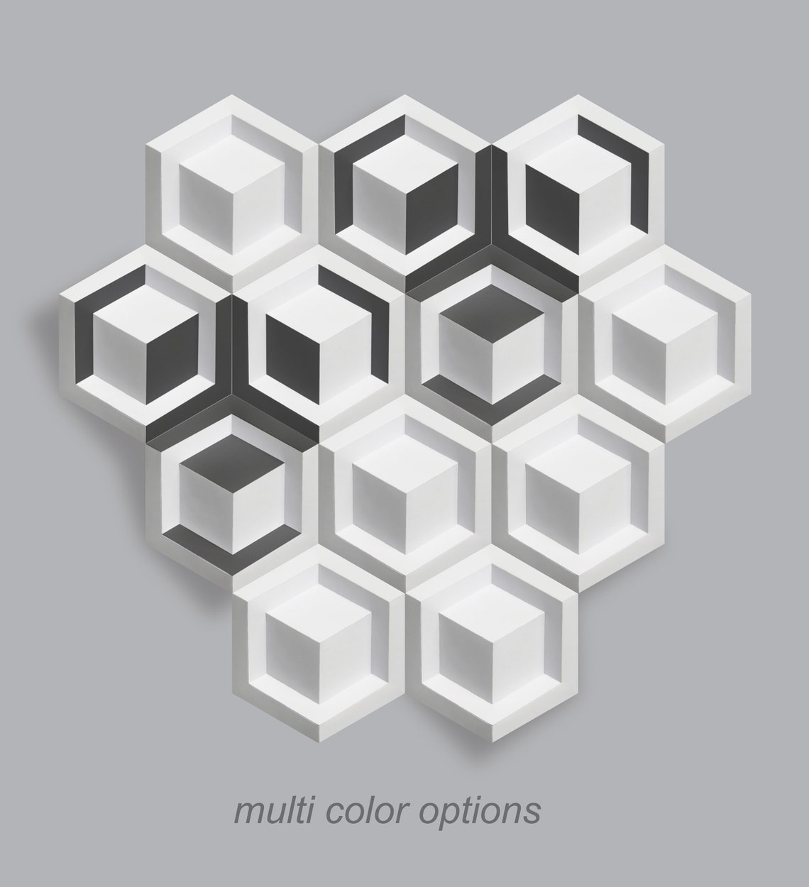 Papercraft Easy DIY Wall Tile Hexagon Cube Mosaic Geometric Tile Escher ...