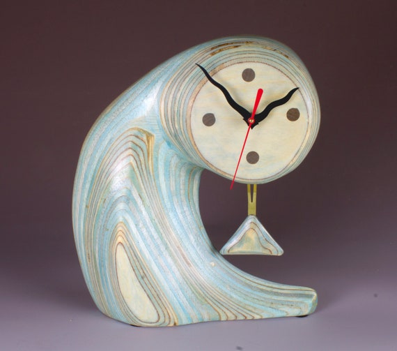 Pendulum Comet Clock in Blue | Etsy