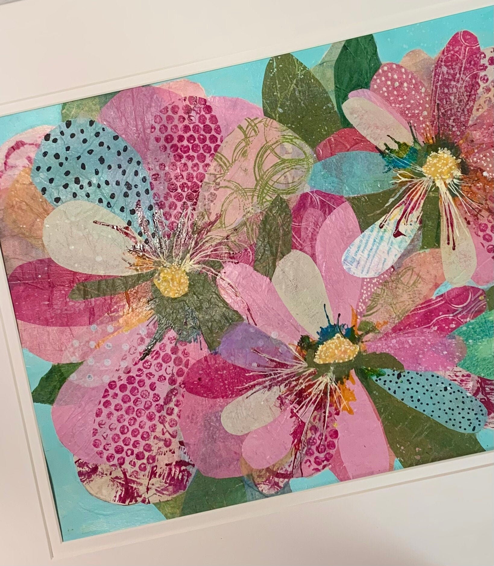 Pretty in Pink Collage Floral - Etsy