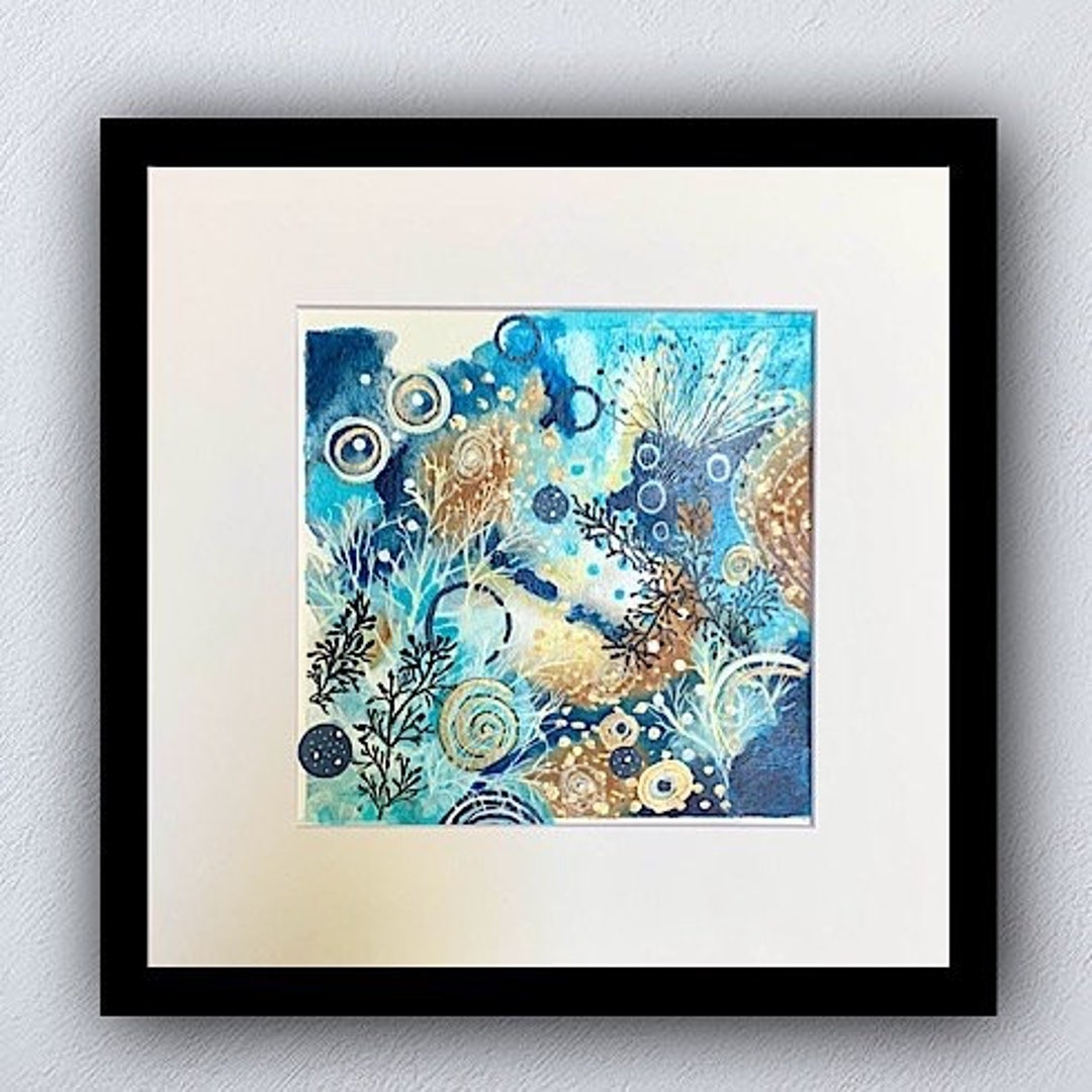 Under the Sea Abstract Whimsical Ocean Painting Add More Beach to Your ...