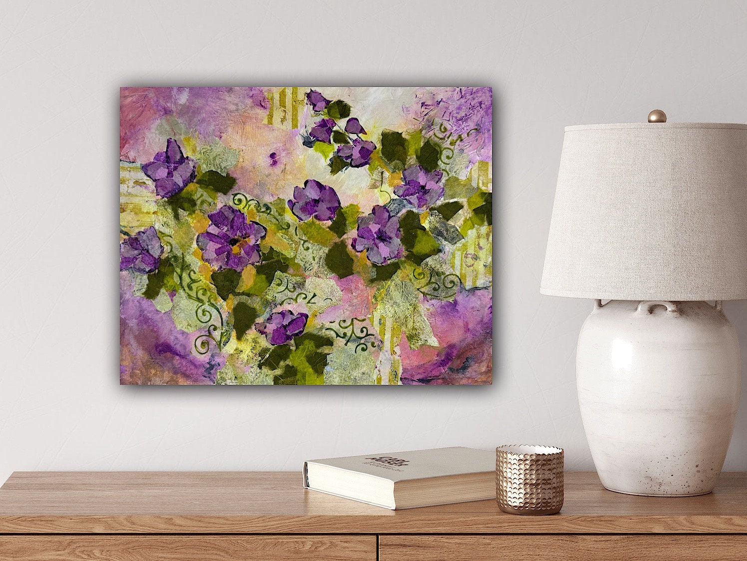 Delicate Memories in Violet Floral Painting Delicate Painting Eye ...