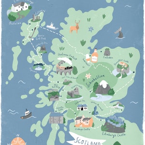 Personalised, Hand Drawn, Illustrated Travel Memory Map - Etsy