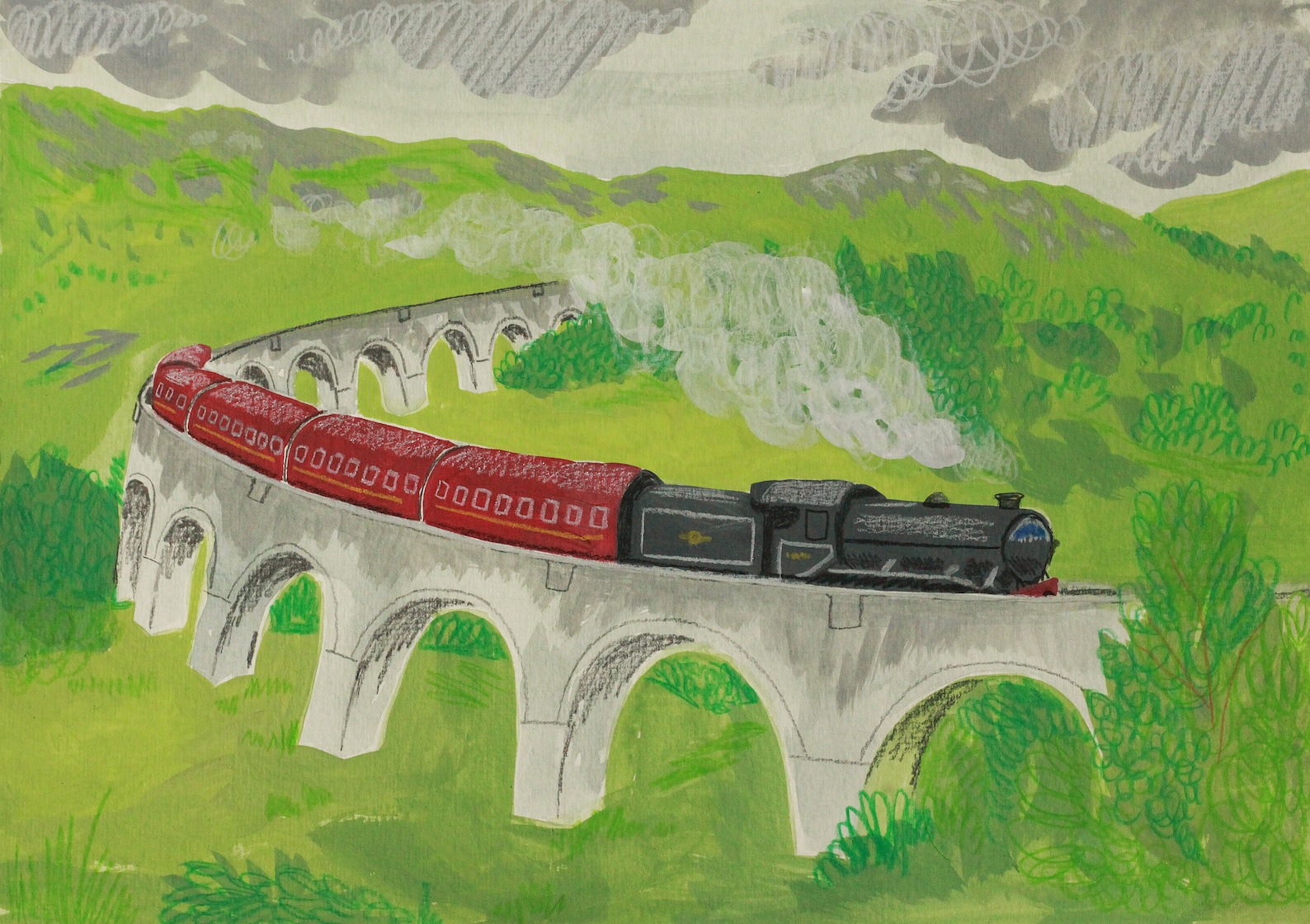 Jacobite Steam Train Glenfinnan Art Print | Etsy