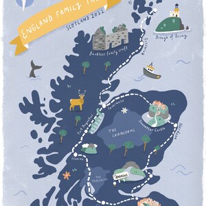 Personalised, Hand Drawn, Illustrated Travel Memory Map - Etsy