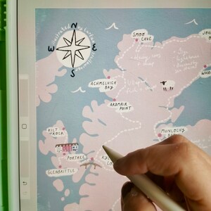 Personalised, Hand Drawn, Illustrated Travel Memory Map - Etsy