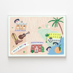 Personalised, Hand Drawn, Illustrated Travel Memory Map - Etsy UK