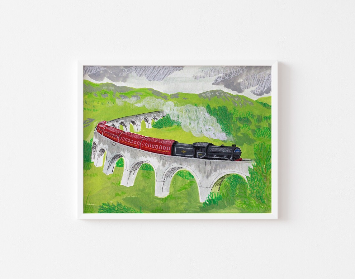 Jacobite Steam Train Glenfinnan Art Print - Etsy