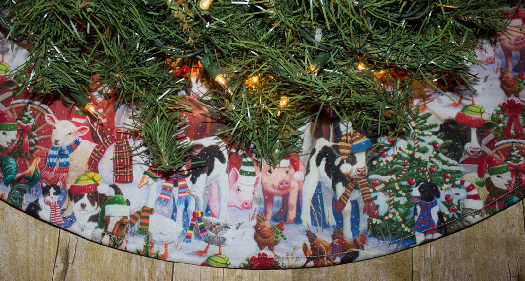 Cow Tree Skirt-christmas Tree Skirt-horse-pig-snowman-dog-cat-barn ...